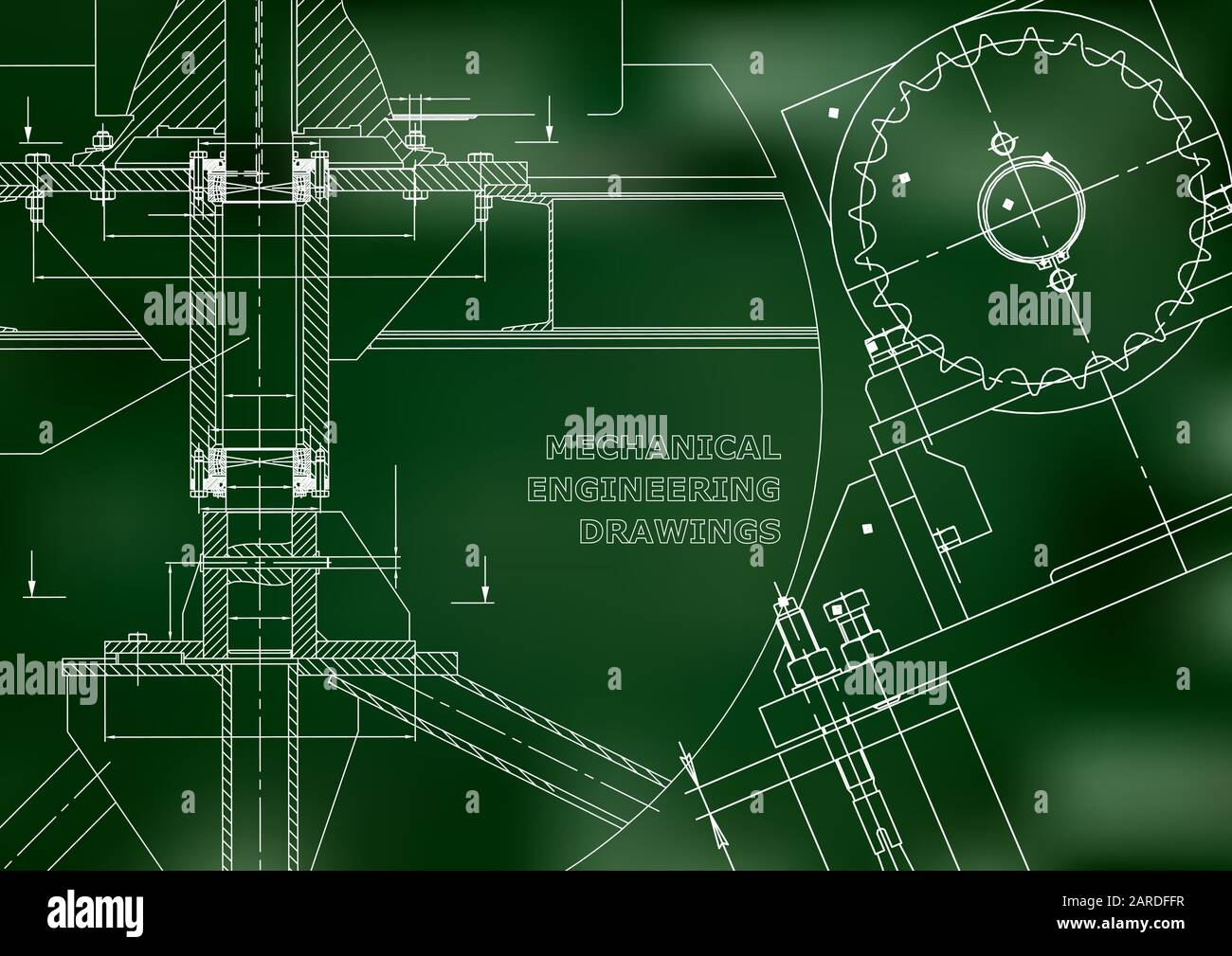 Engineering backgrounds. Technical. Mechanical engineering drawings ...