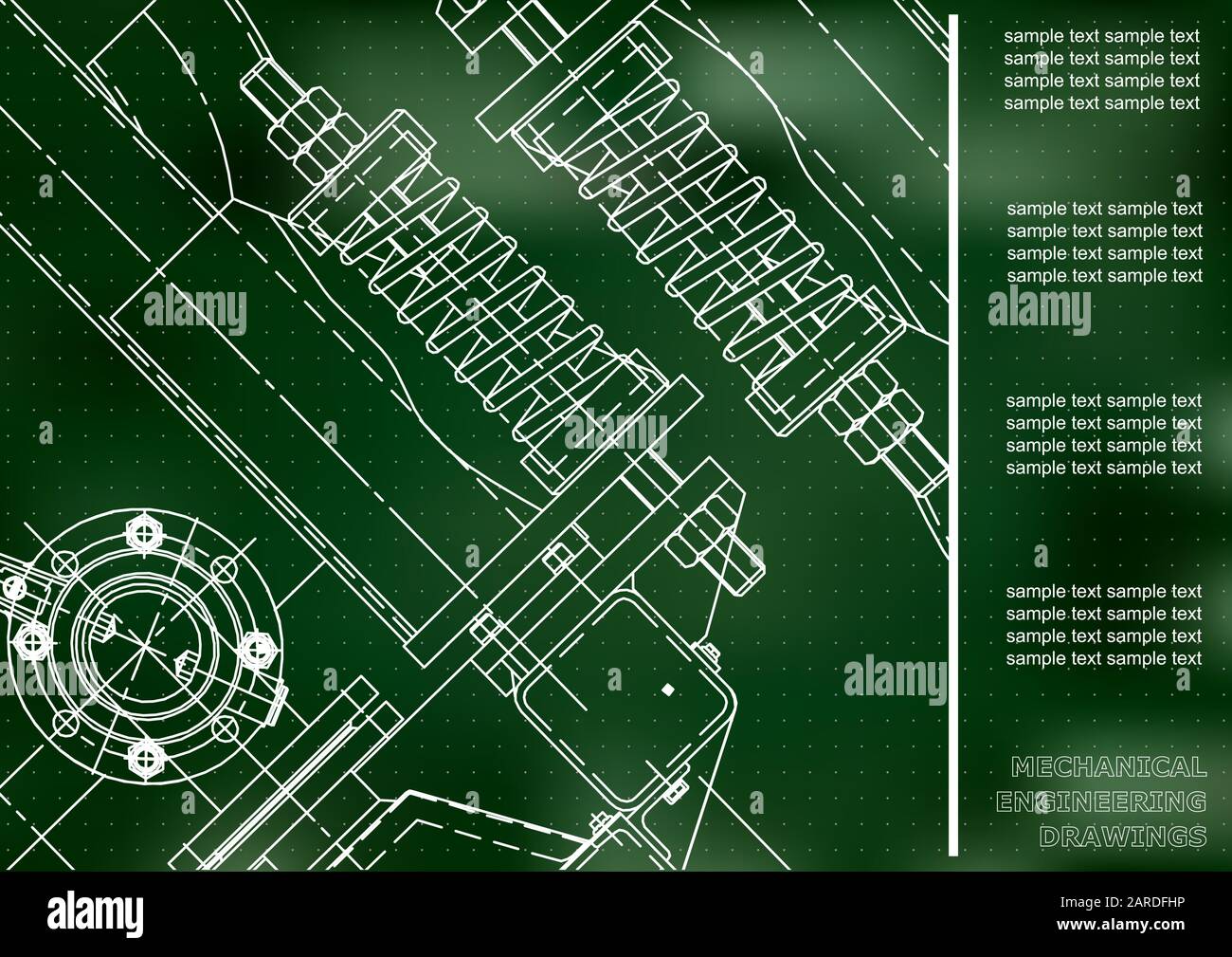 Mechanical engineering drawings. Cover, Label, Background for ...