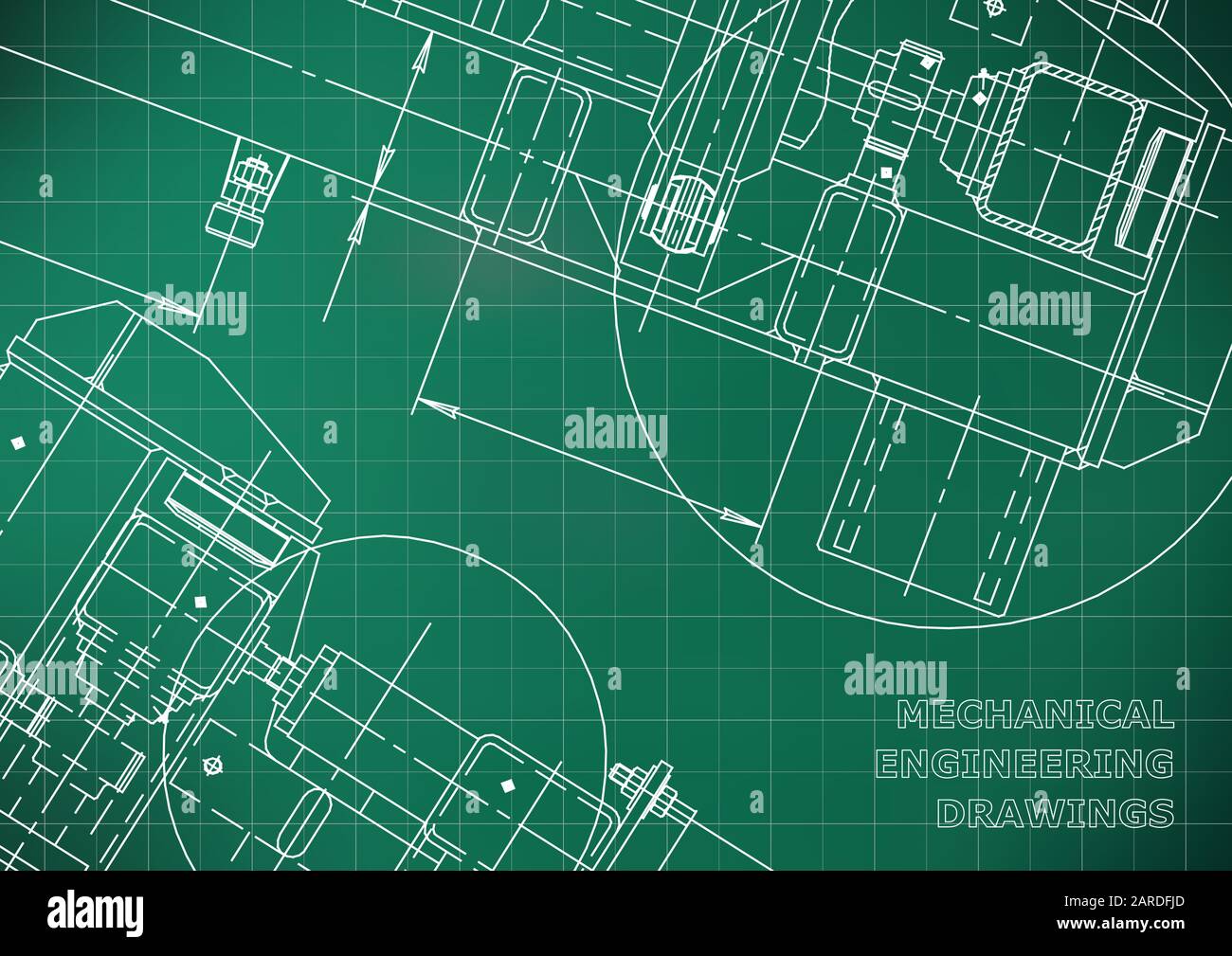 Mechanical Engineering drawing. Blueprints. Mechanics. Cover ...