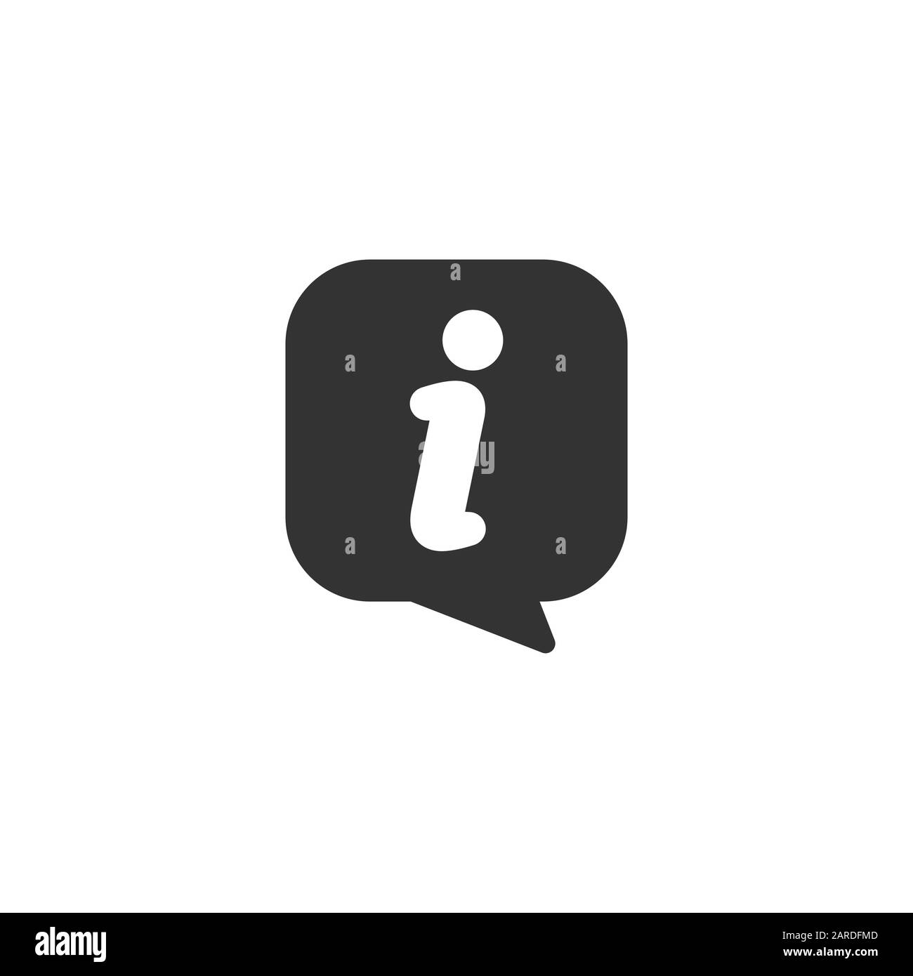 Information icon in flat style. FAQ help vector illustration on white ...