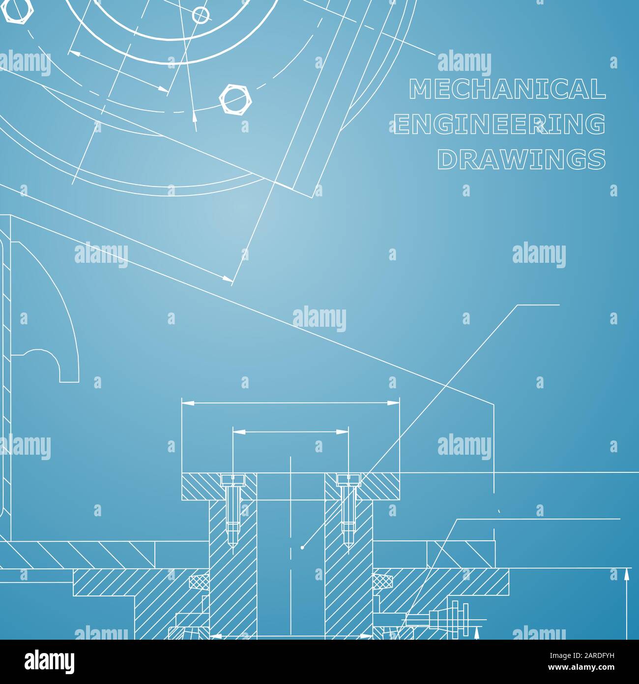 Mechanics. Technical design. Engineering style. Mechanical instrument ...