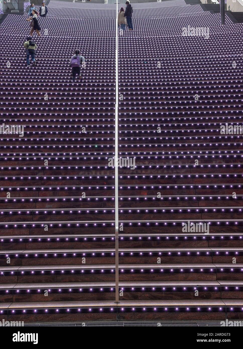 staircase with lights, Kyoto Station, Kyoto, Japan Stock Photo - Alamy