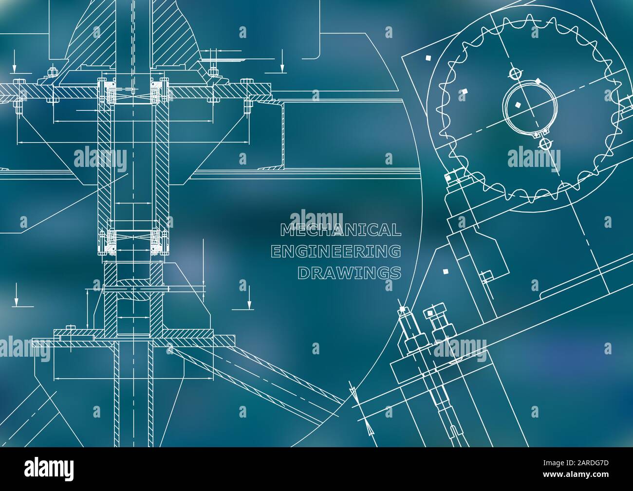 Engineering backgrounds. Technical. Mechanical engineering drawings ...