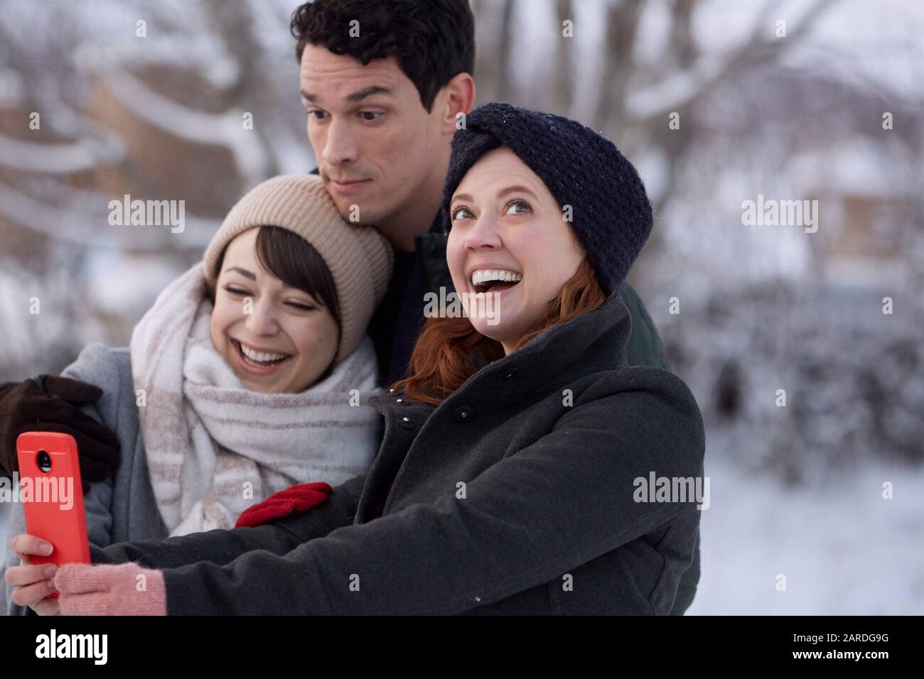 LOVE ON ICELAND, from left: Kate Easton, Preston Sadleir, Patti Murin ...