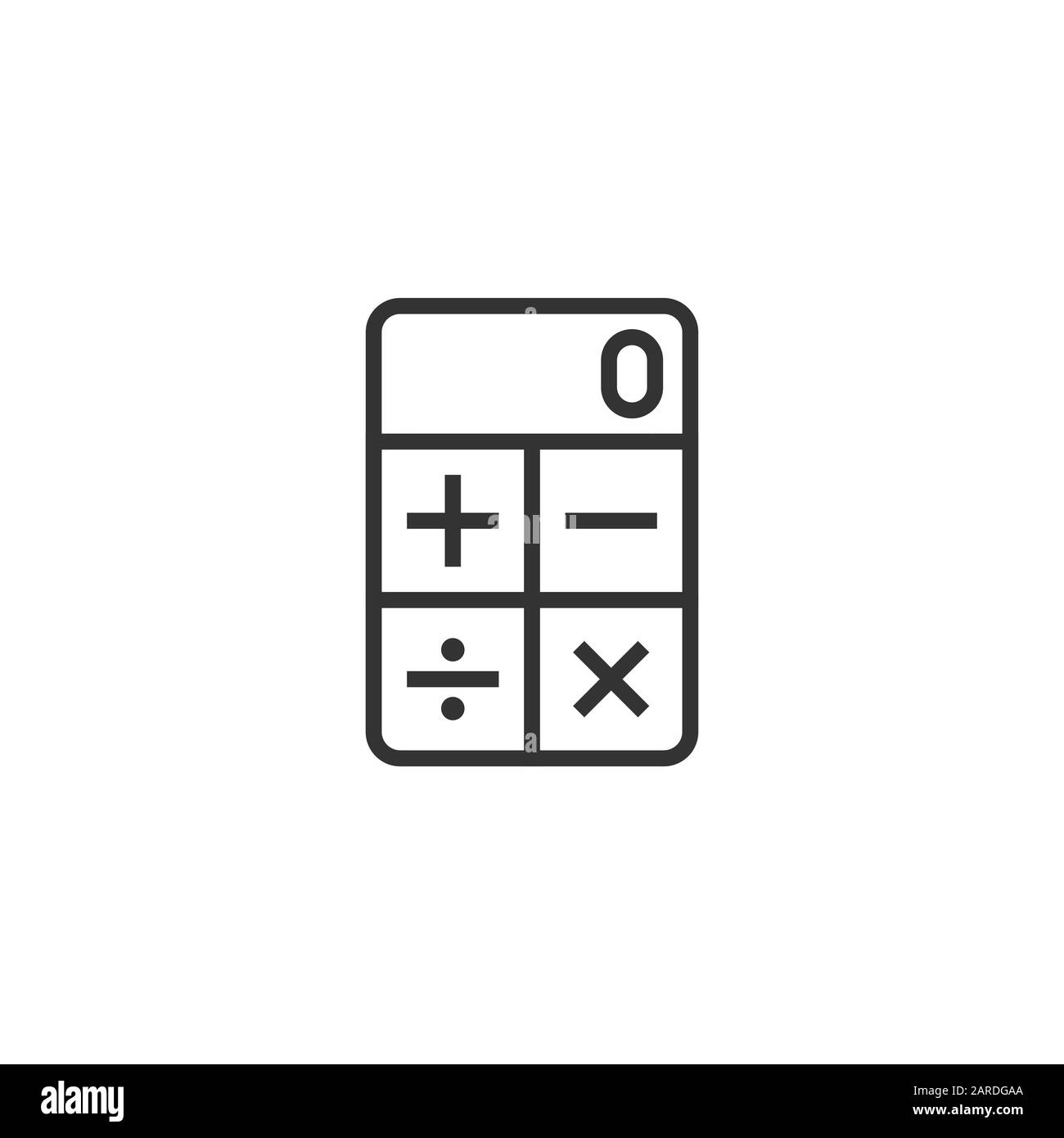 Calculator icon in flat style. Calculate vector illustration on white ...