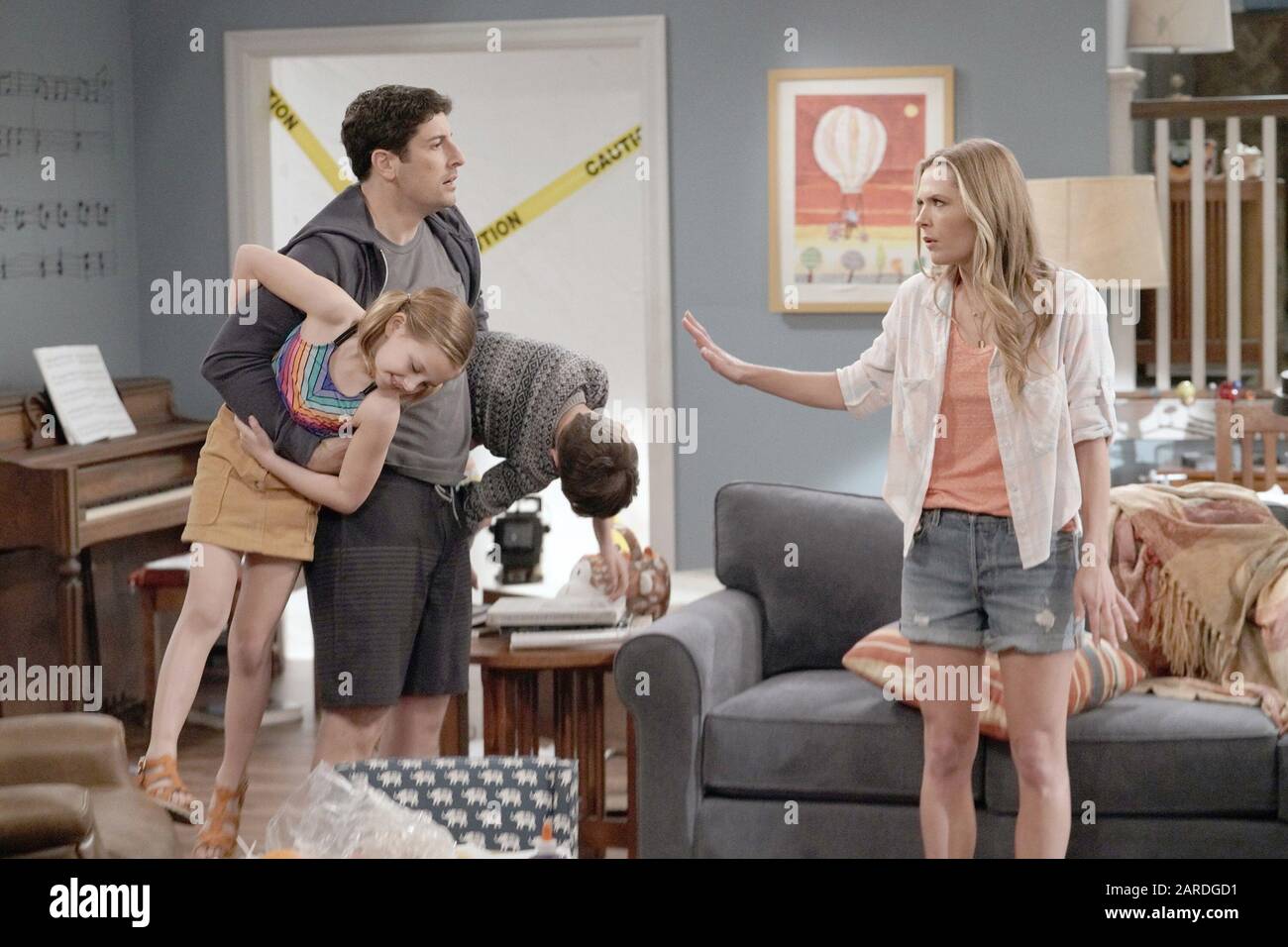 OUTMATCHED, from left: Oakley Bull, Jason Biggs, Jack Stanton, Maggie ...