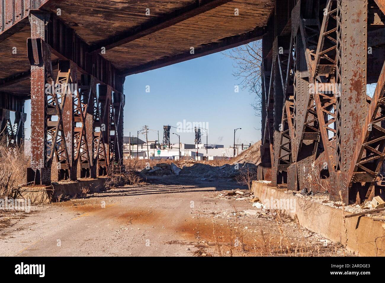 Railroad infrastructure in Chicago Stock Photo - Alamy