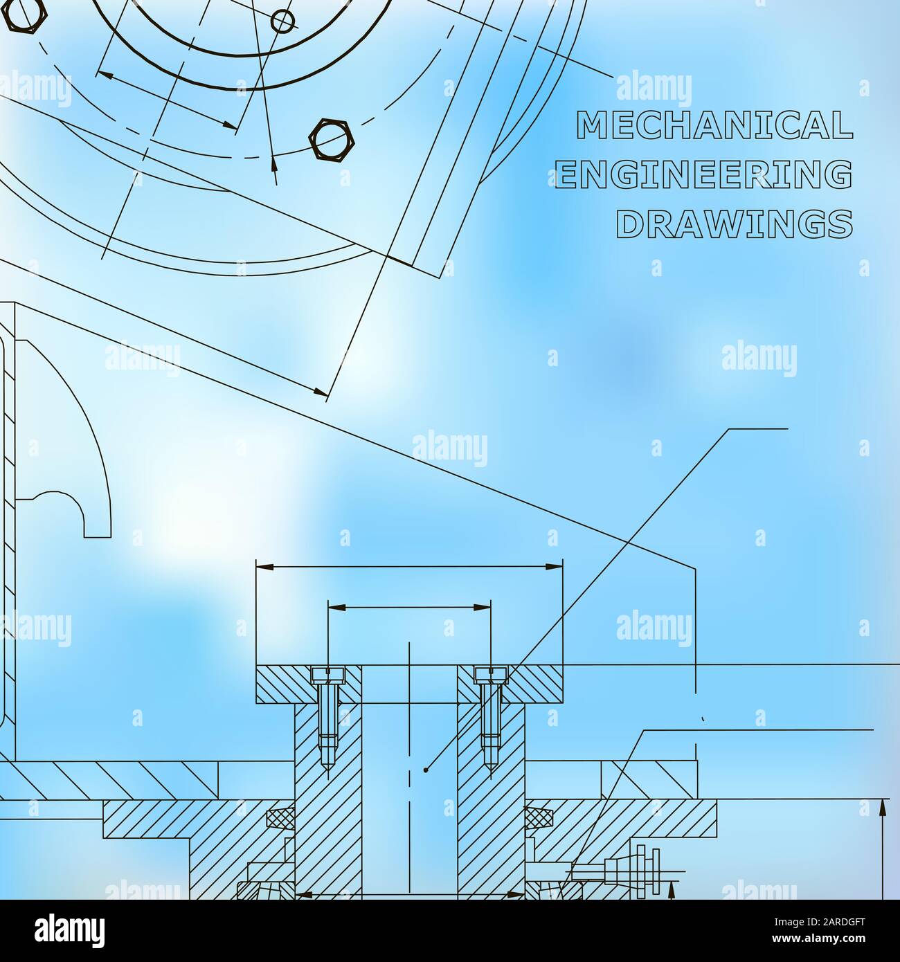 Mechanics. Technical design. Engineering style. Mechanical instrument ...
