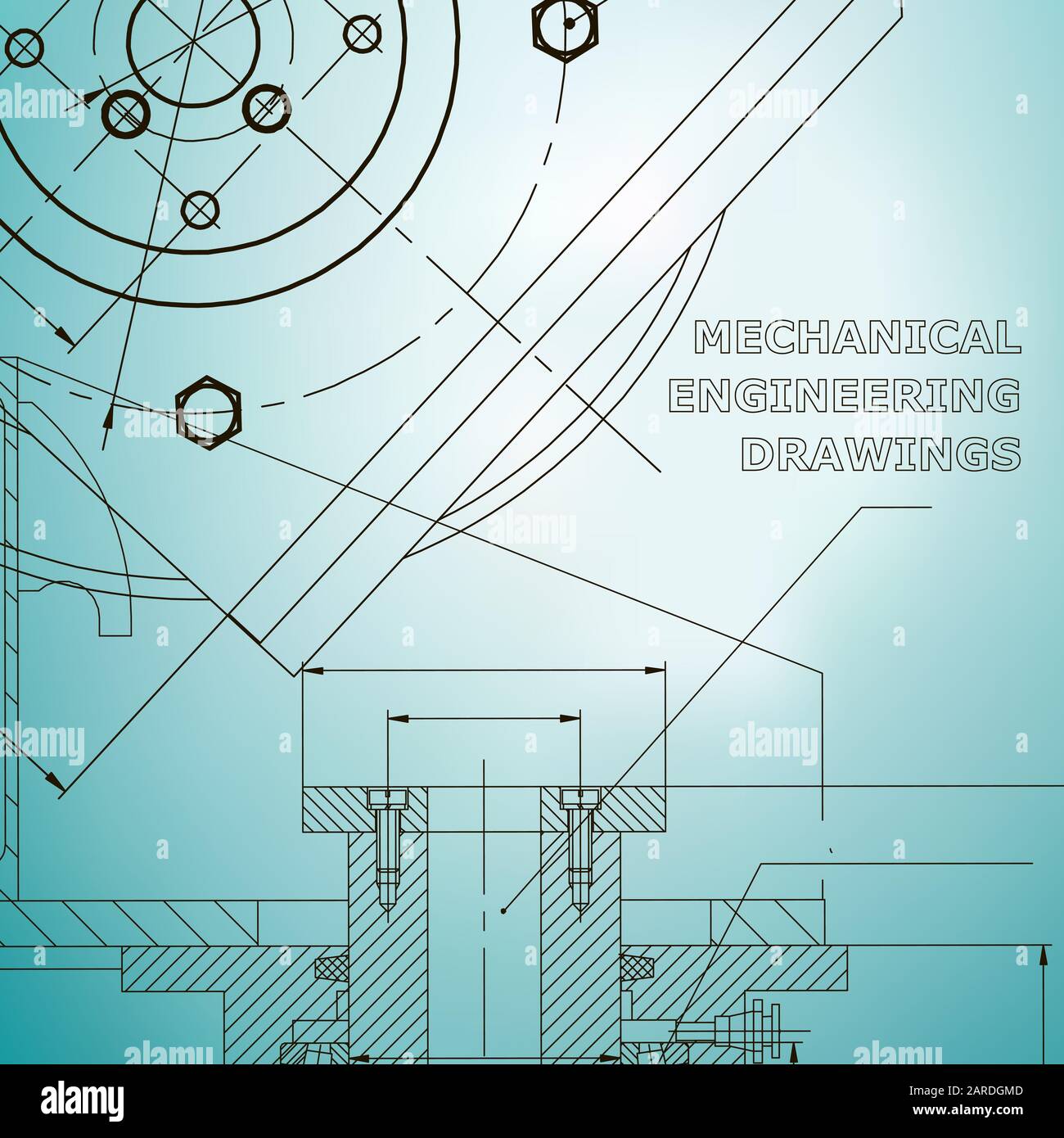 Mechanics. Technical design. Engineering style. Mechanical instrument ...