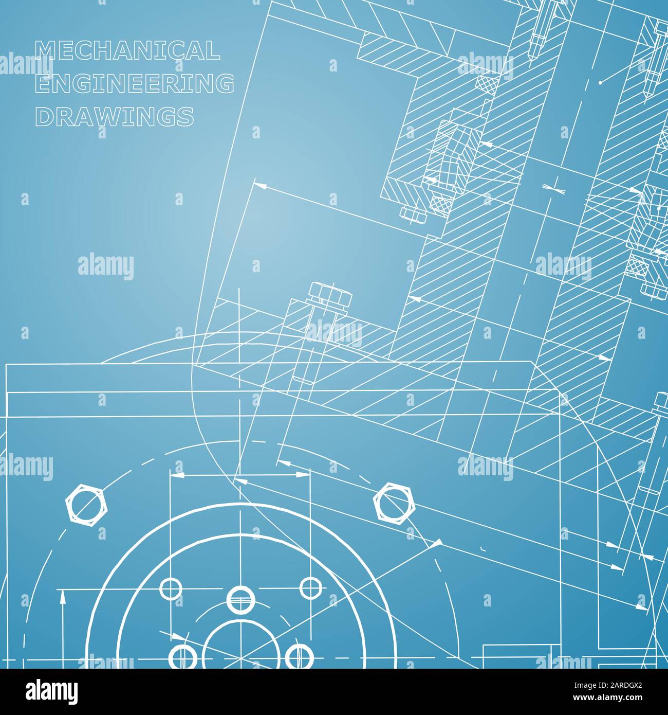 Mechanics. Technical design. Engineering. Corporate Identity. Blue and ...