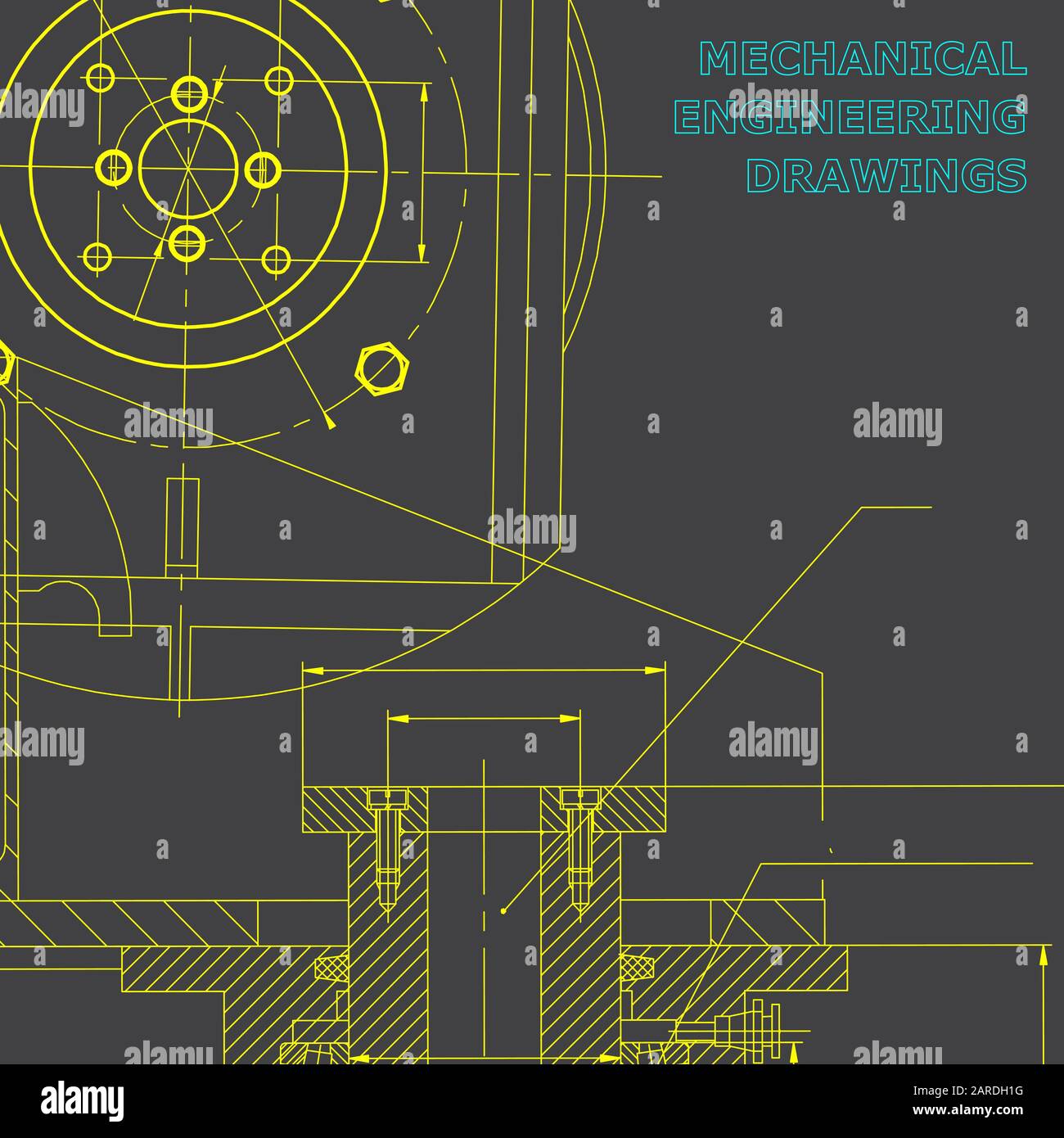 Mechanics. Technical design. Engineering style. Mechanical. Gray Stock ...