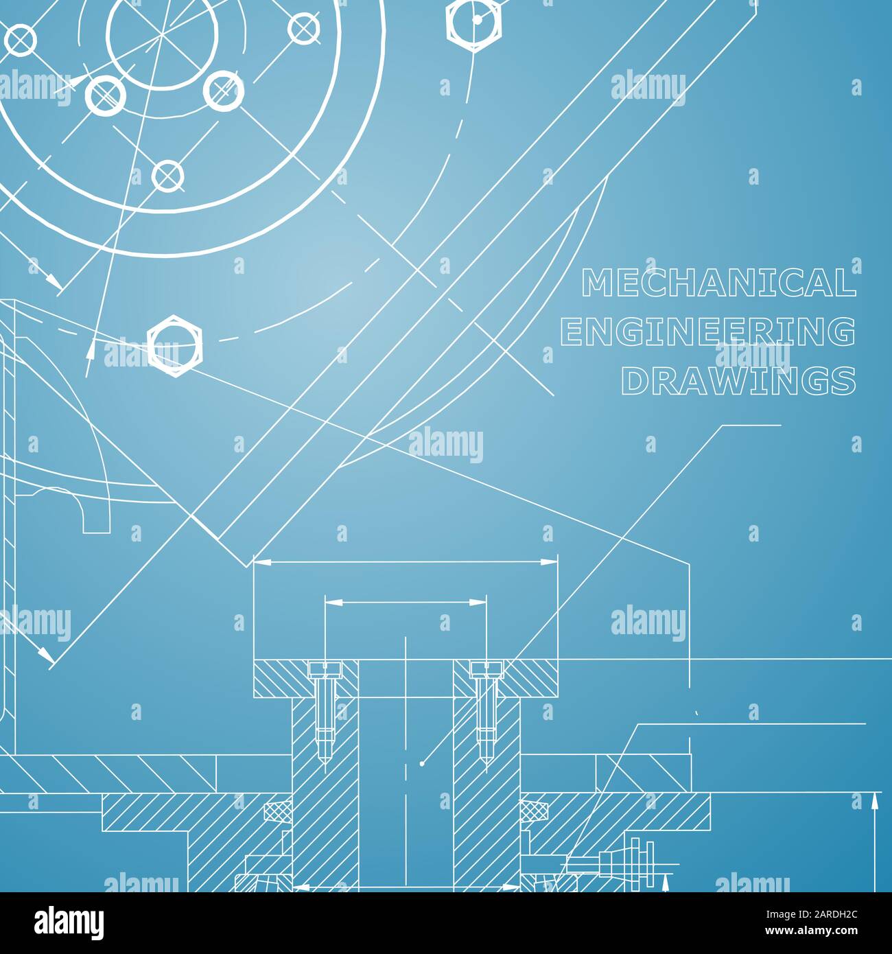 Mechanics. Technical design. Engineering style. Mechanical instrument ...