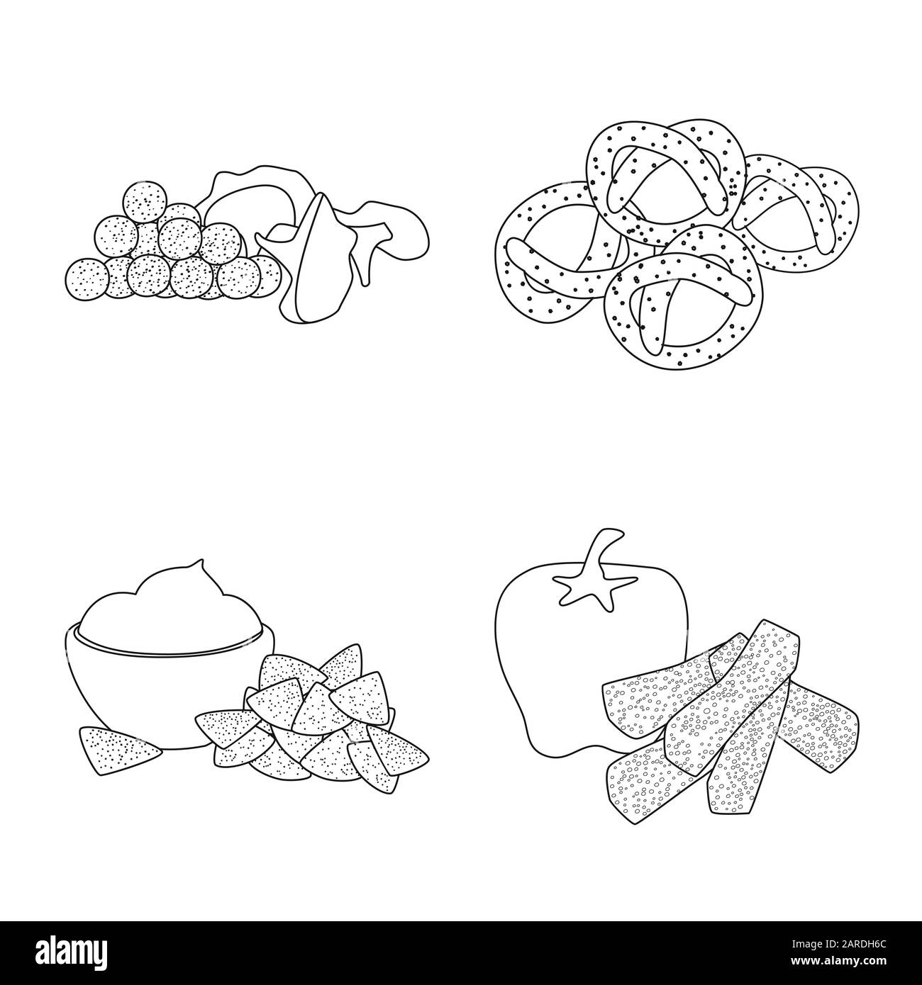 Vector design of taste and crunchy symbol. Collection of taste and ...