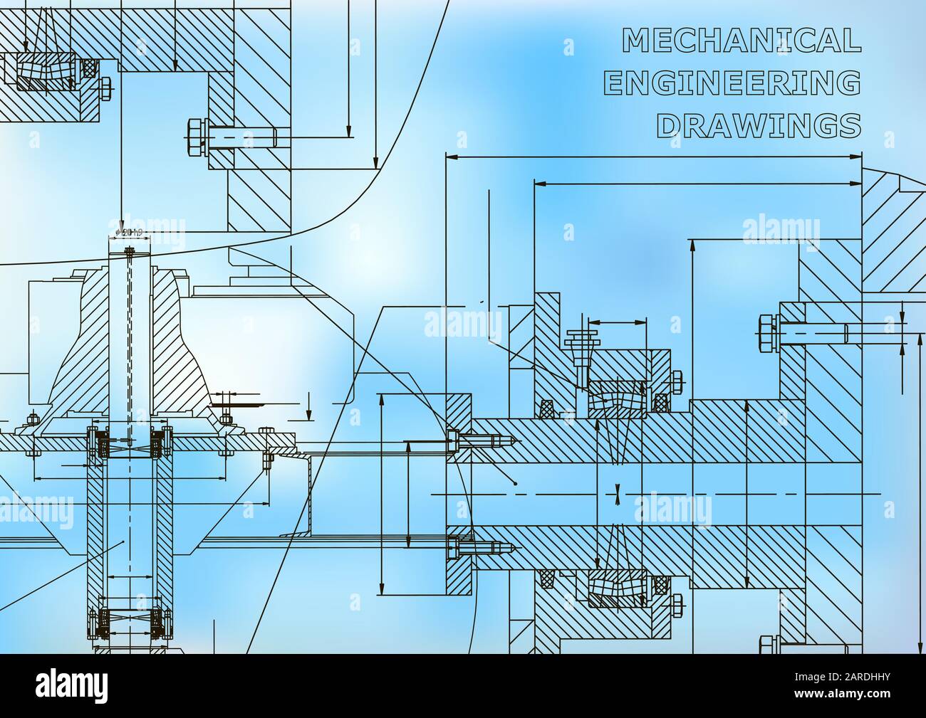Mechanical engineering. Technical illustration. Backgrounds of ...