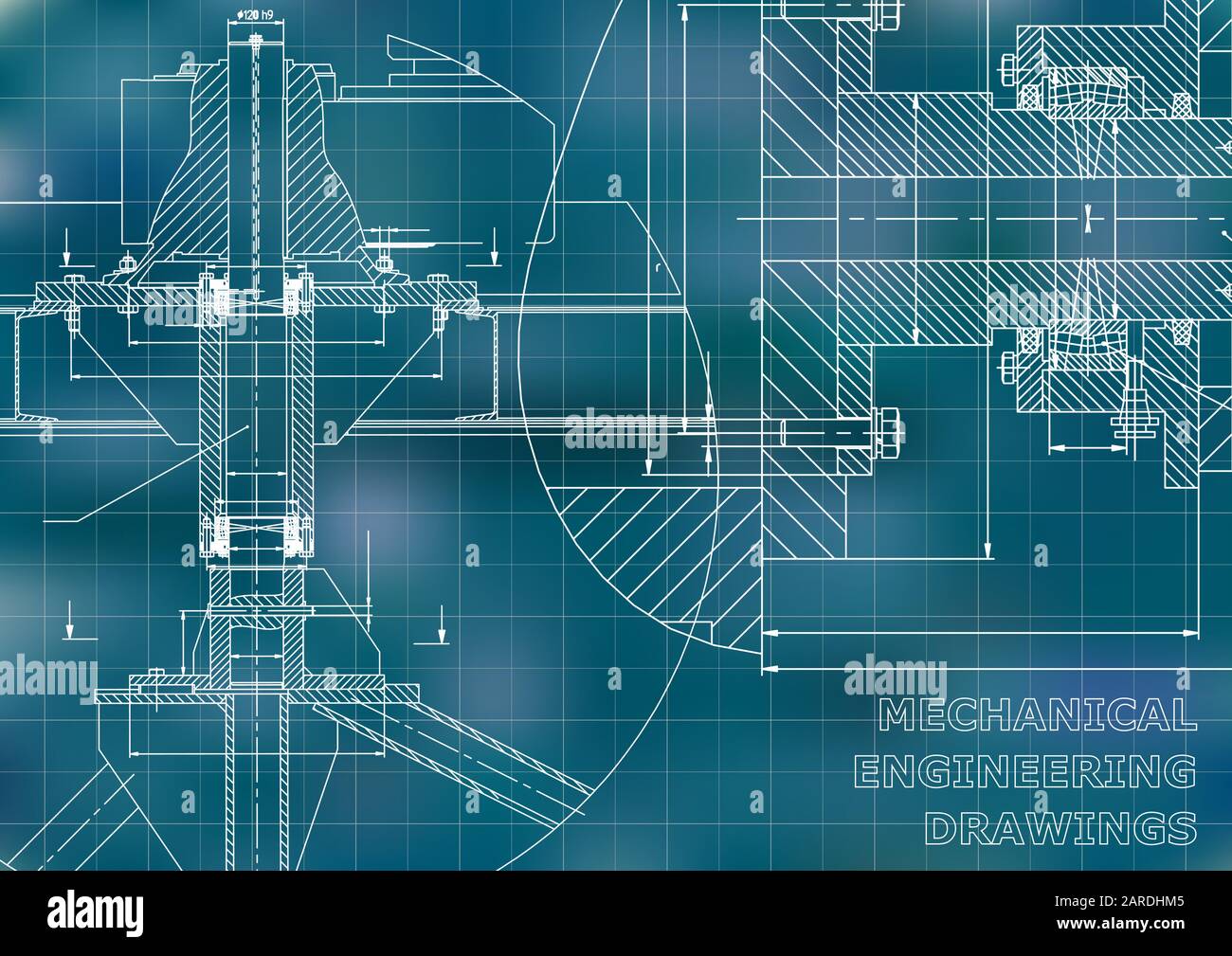Mechanical engineering. Technical illustration. Backgrounds of ...