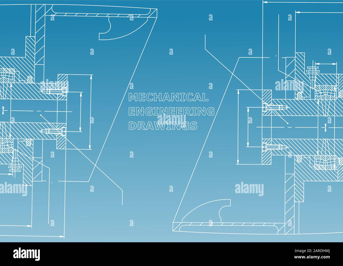 Mechanical engineering. Technical illustration. Backgrounds of ...