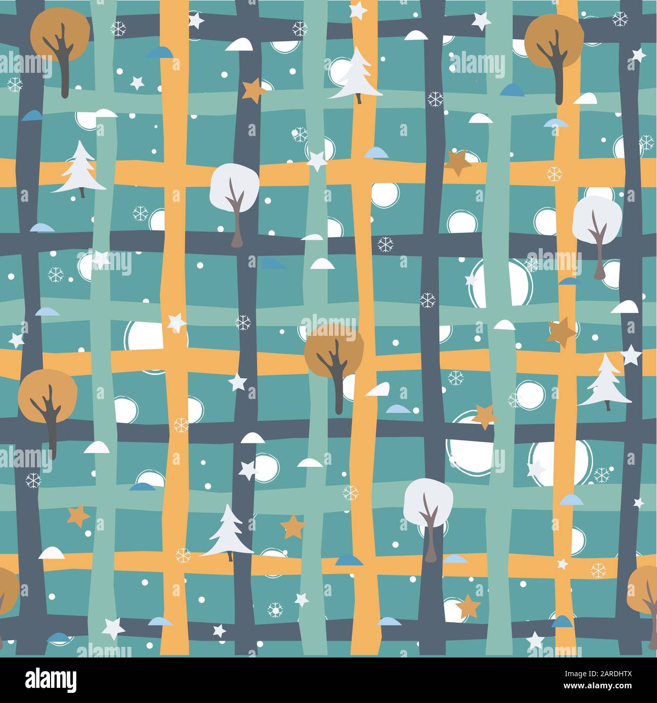 Golden Winter Seamless Pattern. Dark Background. vector Illustration ...