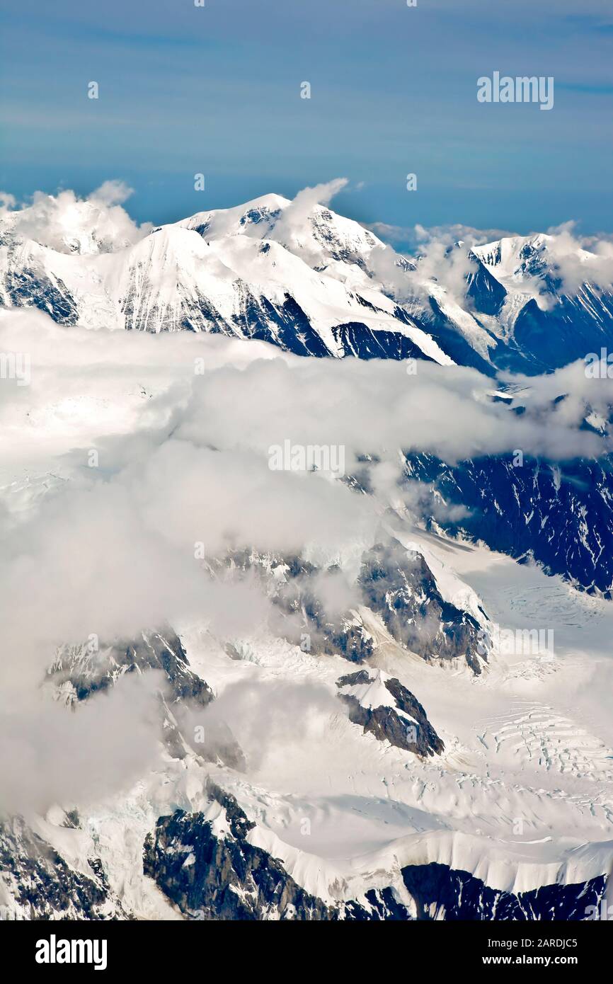 Section of the Alaska Range, Denali National Park, AK Stock Photo - Alamy
