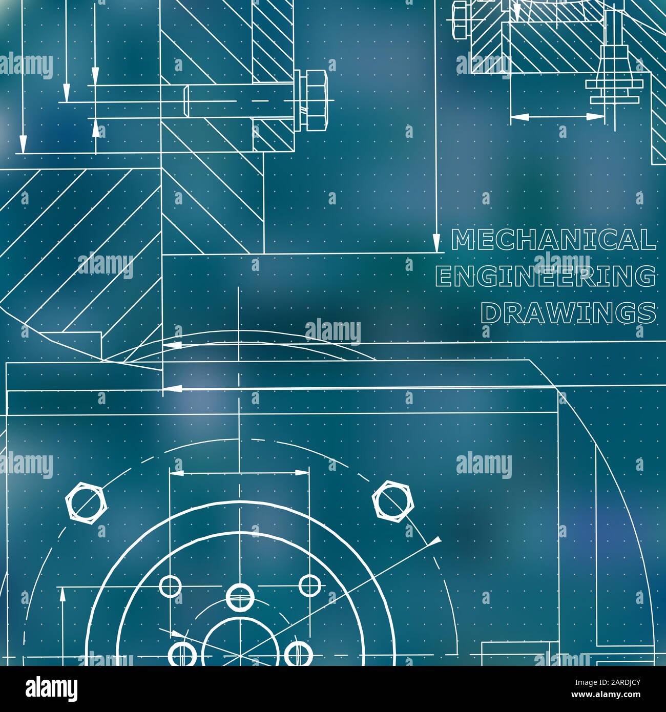 Mechanics. Technical design. Corporate Identity. Blue background ...