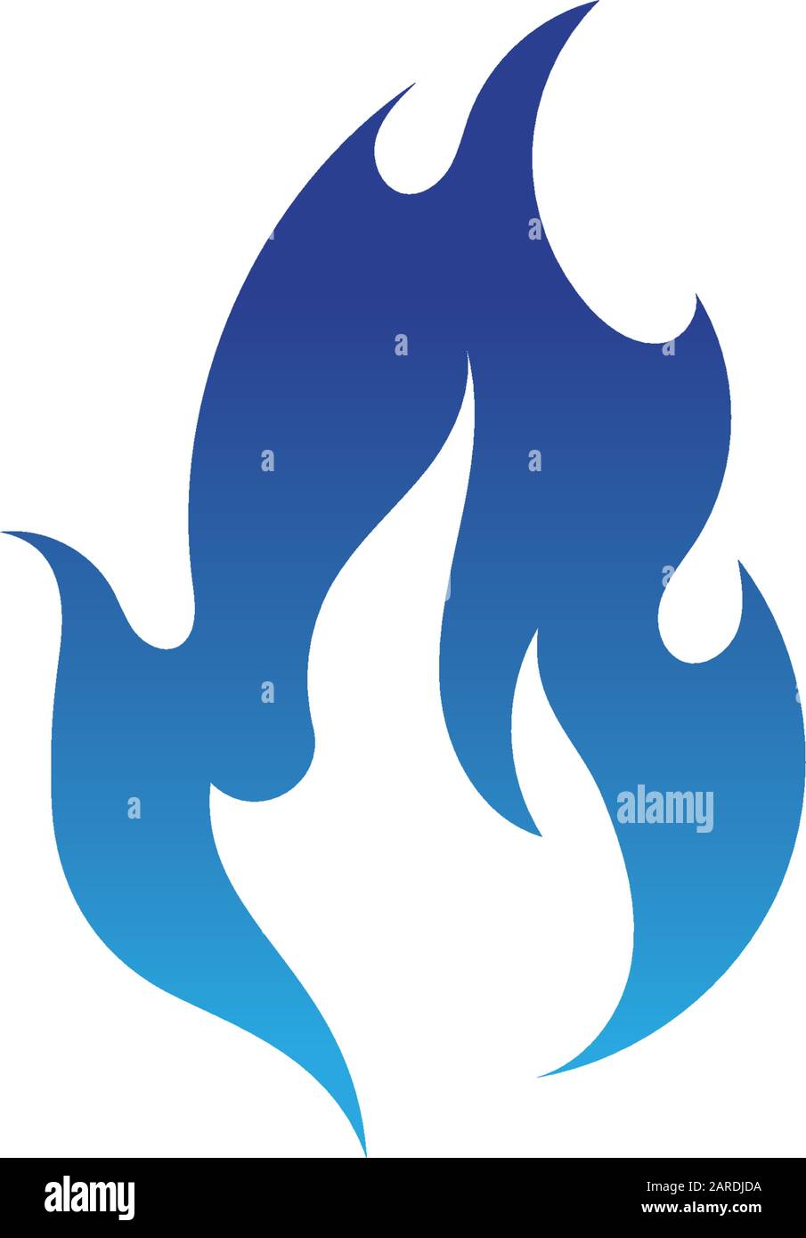 Fire red and blue vector illustration design template Stock Vector ...