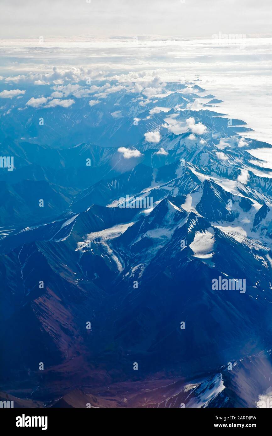 Section of the Alaska Range, Denali National Park, AK Stock Photo - Alamy