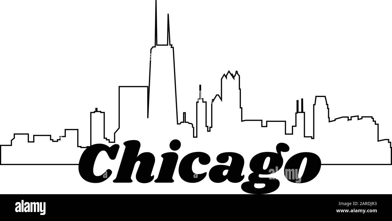 Black And White Chicago Stock Vector Images - Alamy