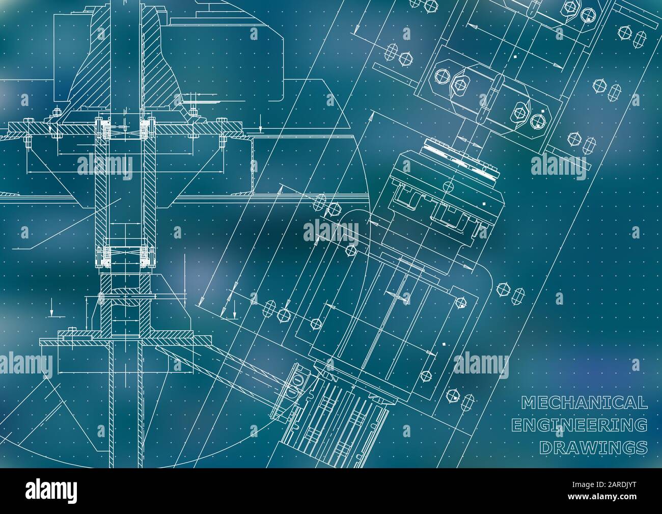 Mechanical engineering drawings. Technical Design. Blueprints. Blue ...