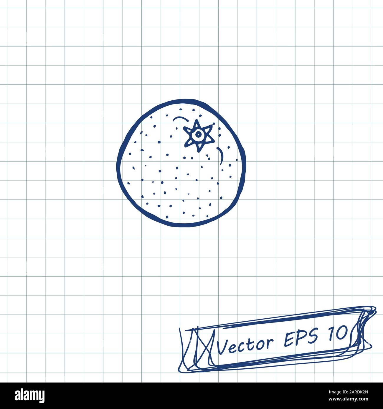 Style of children's drawing. Doodle drawing on a sheet of notebook ...