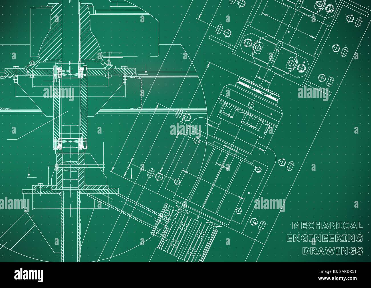 Mechanical engineering drawings. Technical Design. Blueprints. Light ...