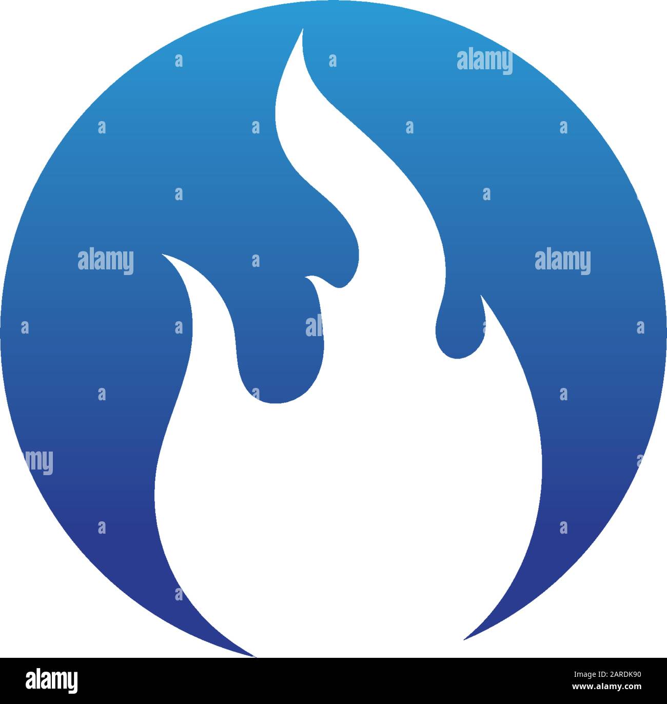 Fire red and blue vector illustration design template Stock Vector ...
