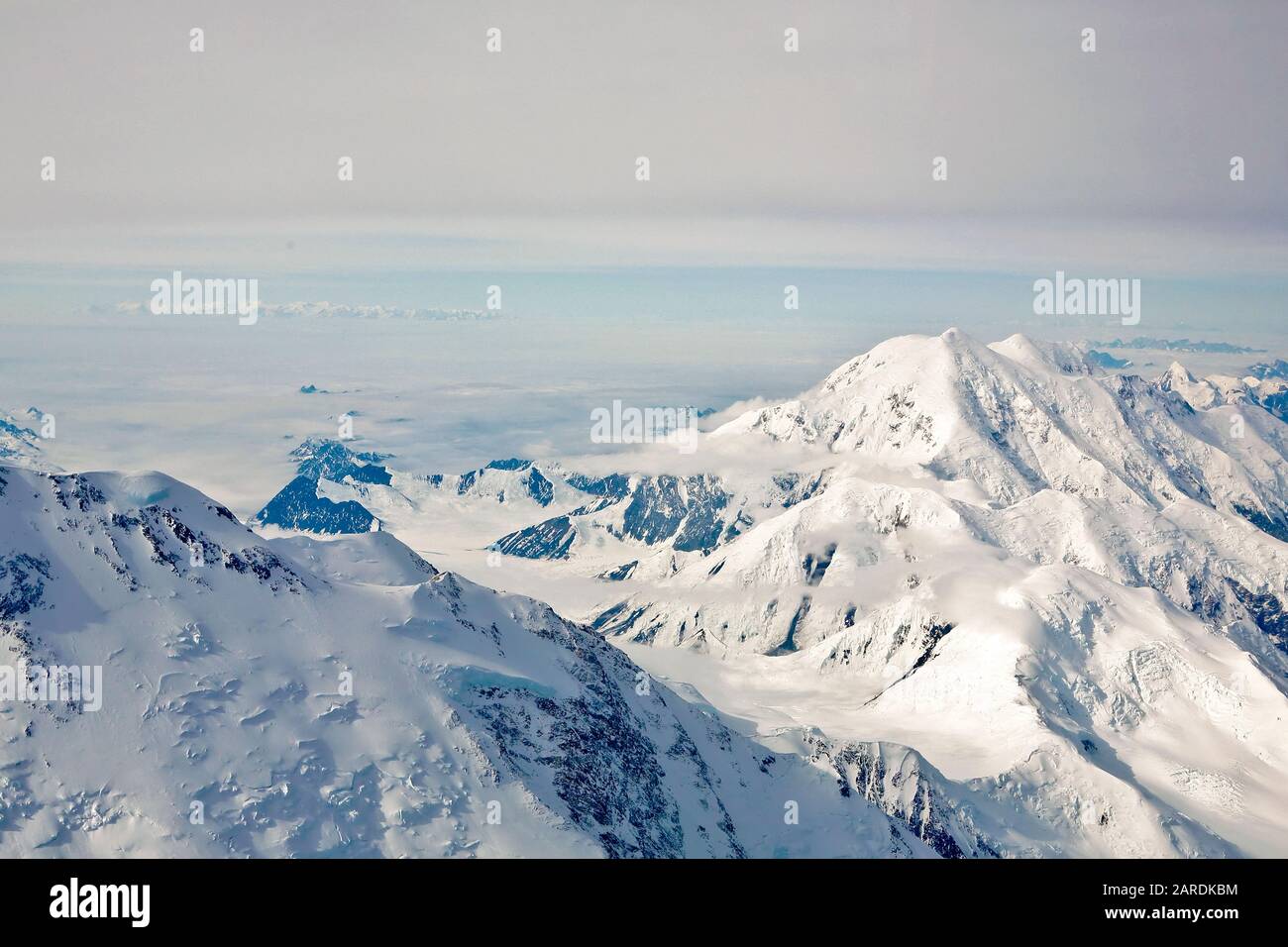 Section of the Alaska Range, Denali National Park, AK Stock Photo - Alamy
