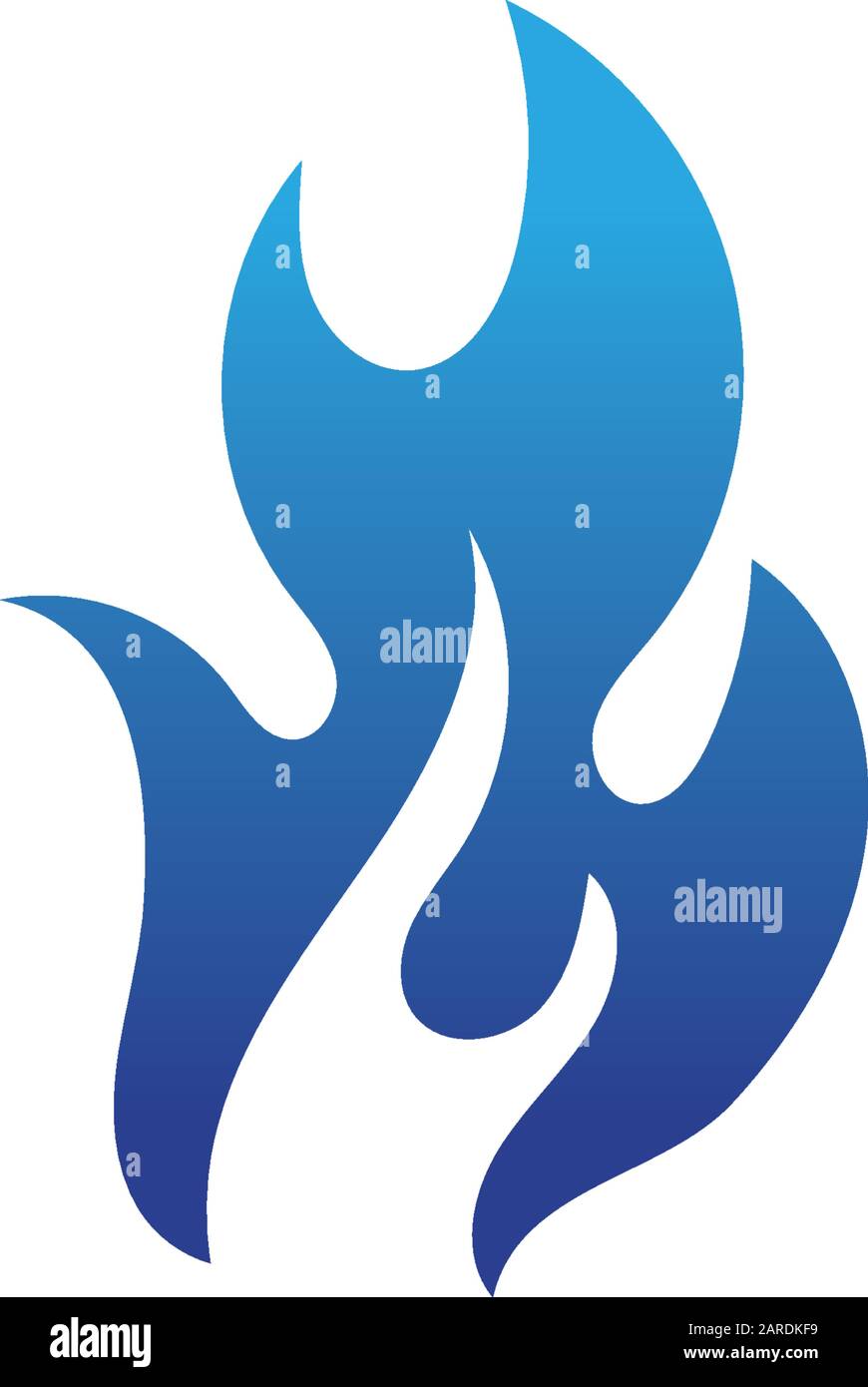 Fire red and blue vector illustration design template Stock Vector ...