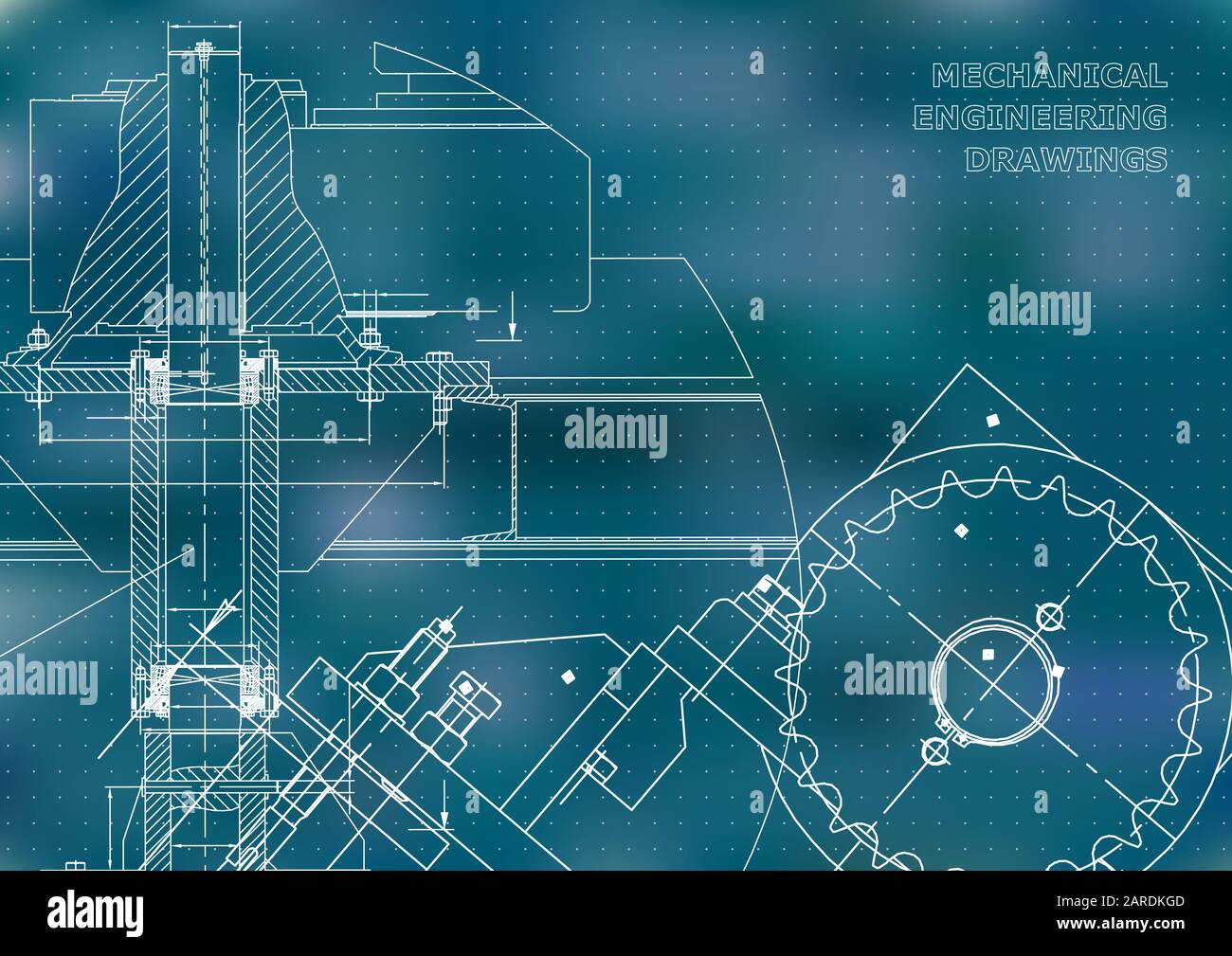Engineering backgrounds. Mechanical engineering drawings. Cover ...