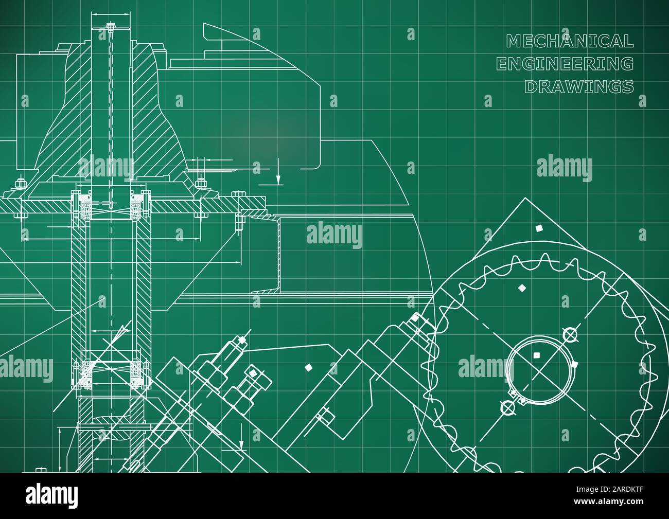 Engineering backgrounds. Mechanical engineering drawings. Cover ...