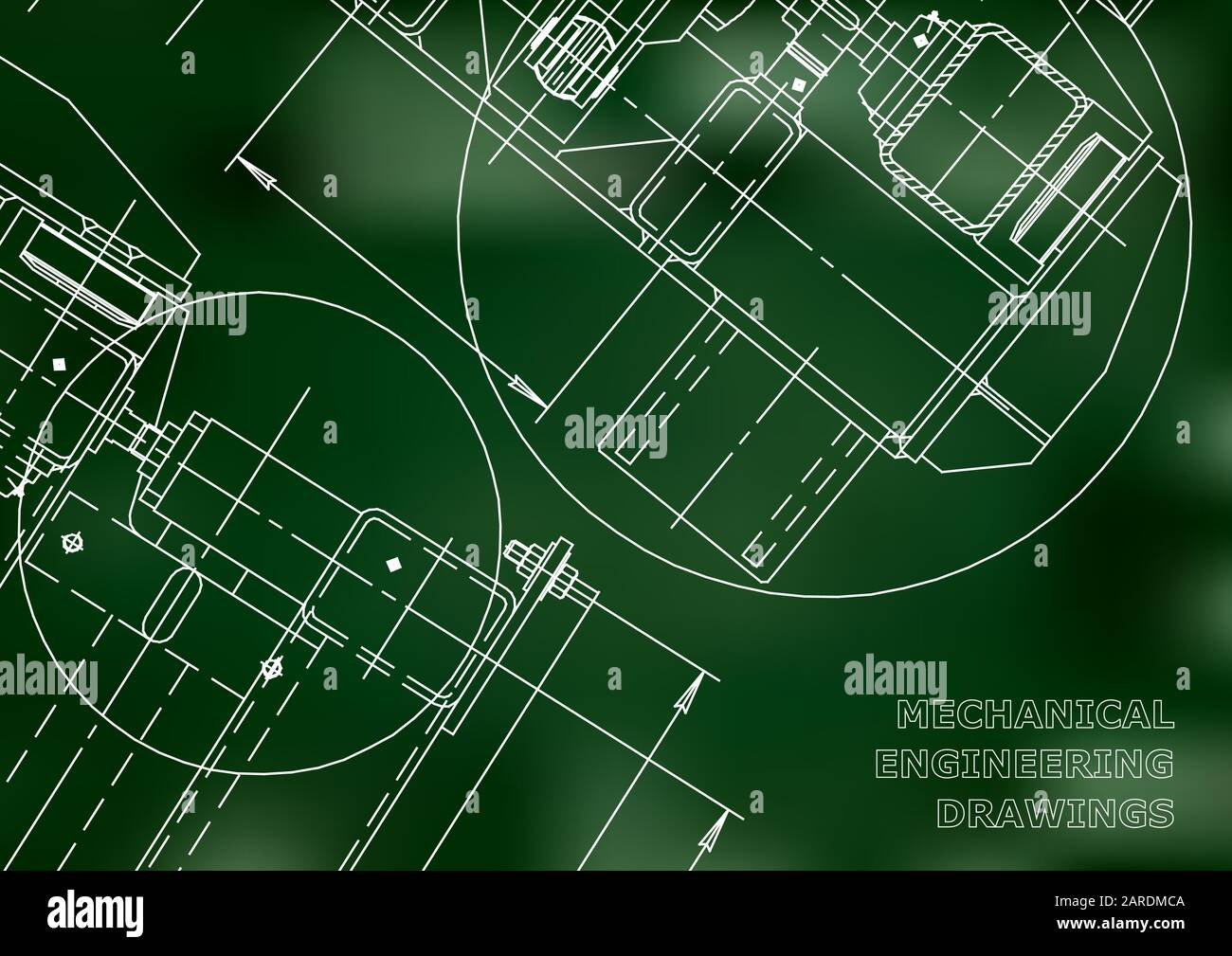 Mechanical Engineering drawing. Blueprints. Mechanics. Cover ...