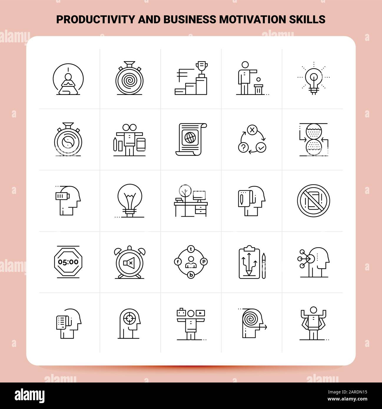 Personal skills icons hi-res stock photography and images - Alamy