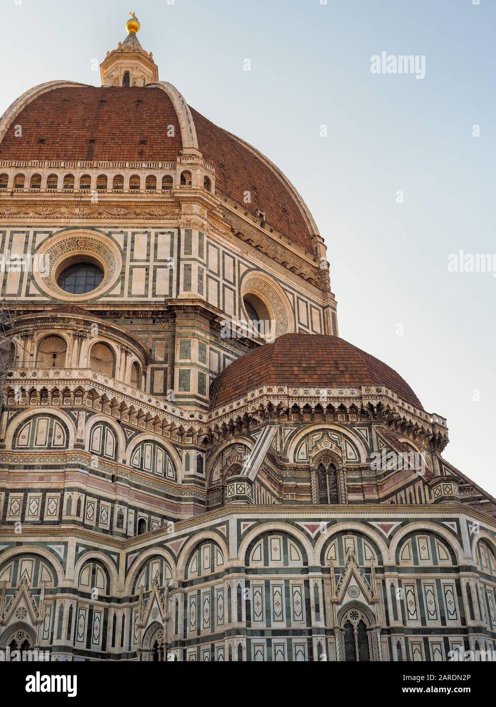 Colored marble facade of Florence Cathedral or Cattedrale di Santa ...