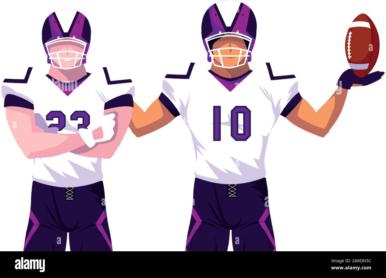 team of players american football , sportsmen with uniform vector ...