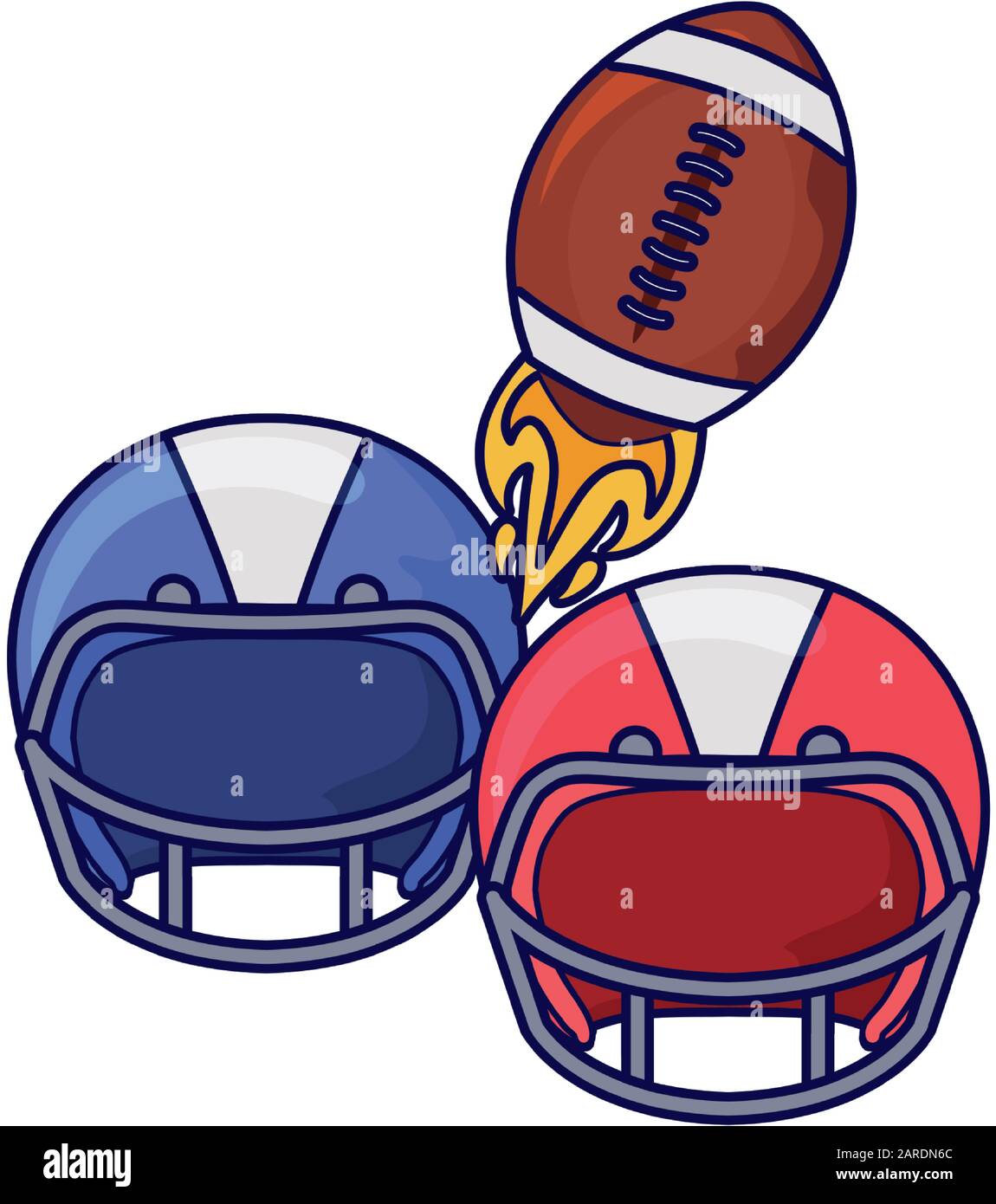 Helmets and ball design, American football super bowl sport hobby ...