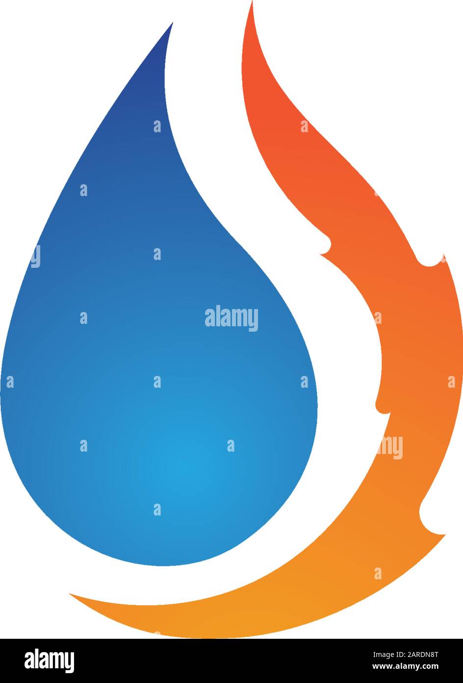 Fire and water vector illustration design template Stock Vector Image ...