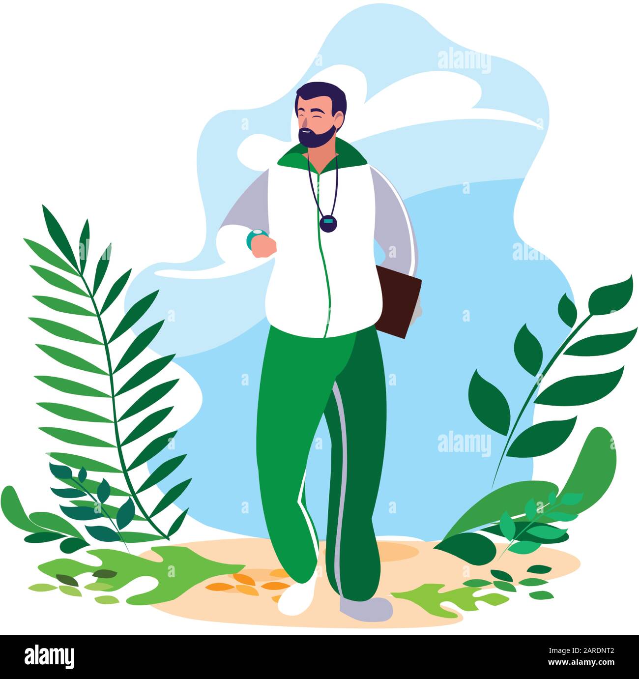 Man running exercising summer not woman Stock Vector Images - Alamy