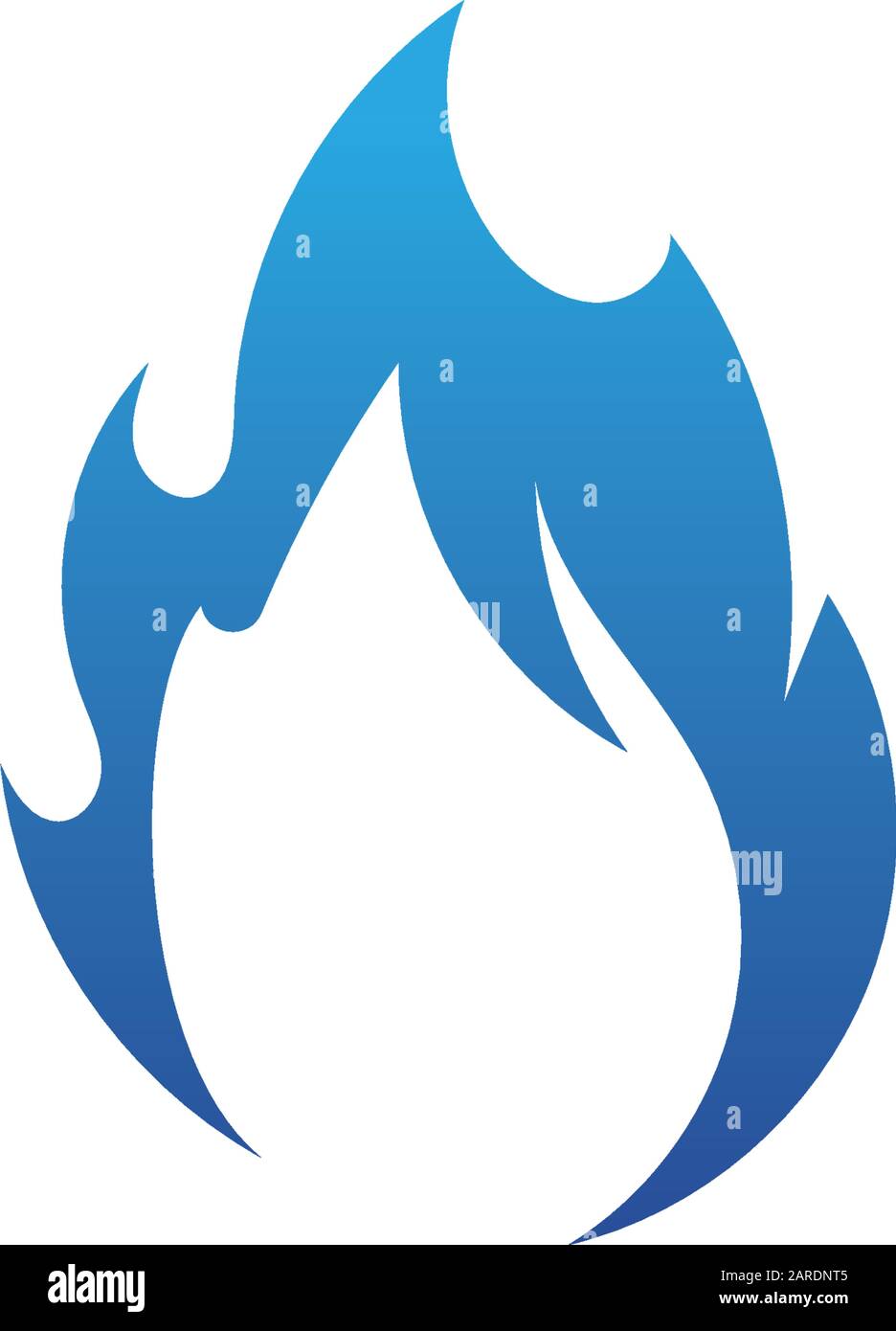 Fire red and blue vector illustration design template Stock Vector ...