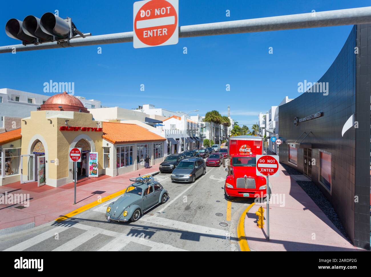 Miami traffic ocean drive hi-res stock photography and images - Alamy