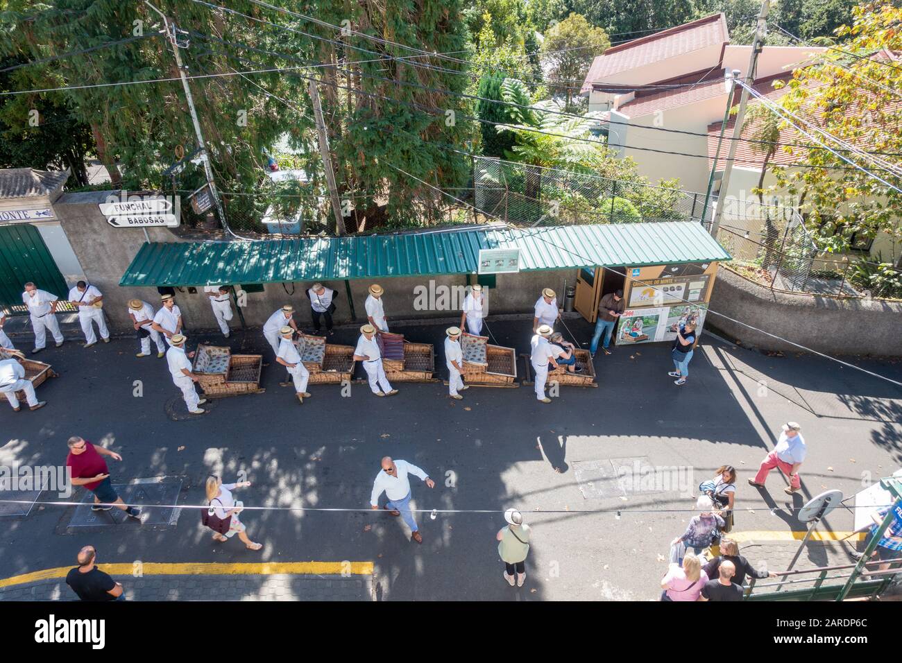 The famous Camino do Monte wicker basket sleigh ride down the steep ...
