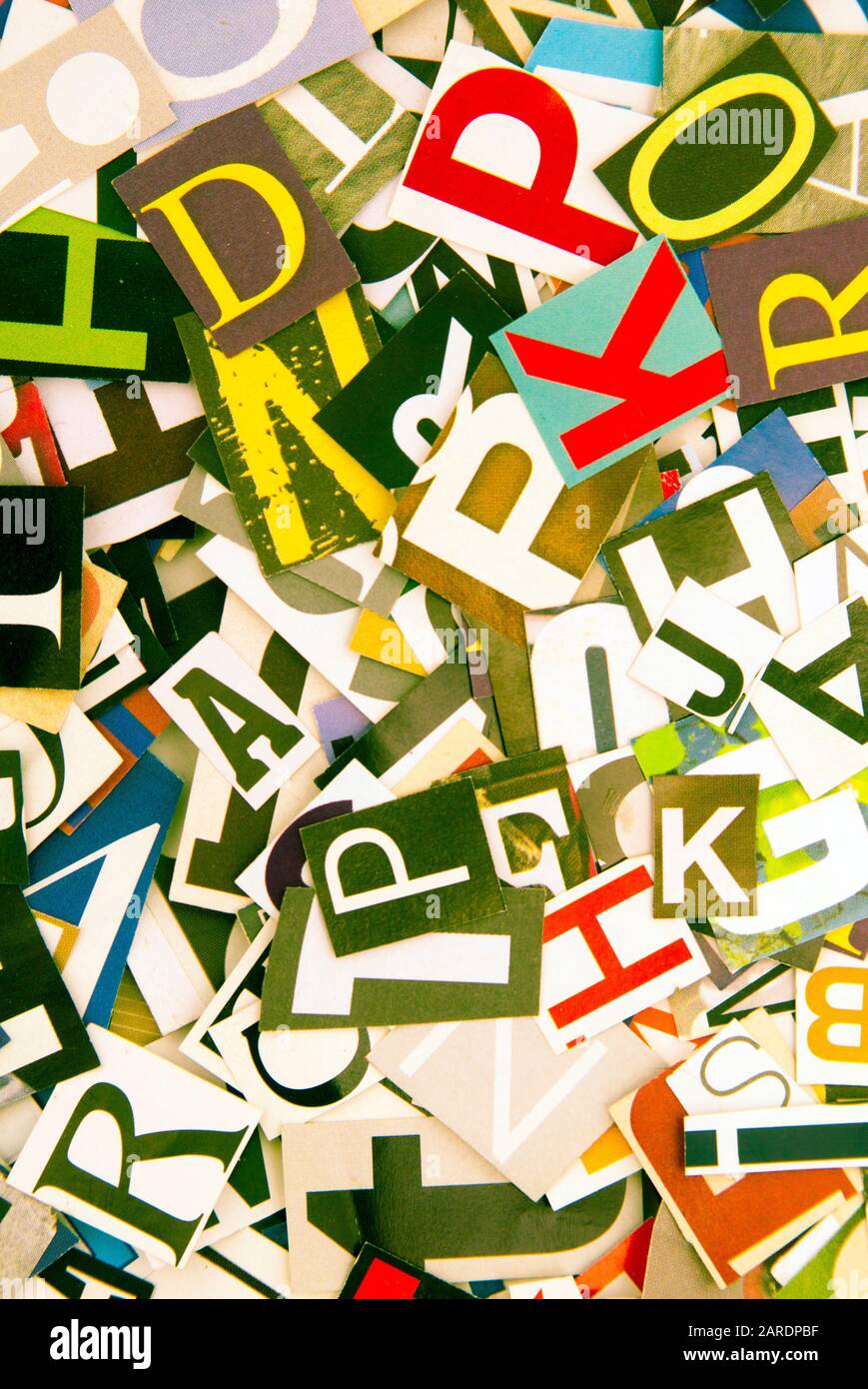 random letters bright color background Stock Photo - Alamy