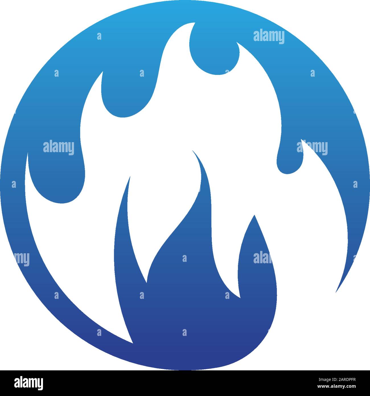 Fire red and blue vector illustration design template Stock Vector ...