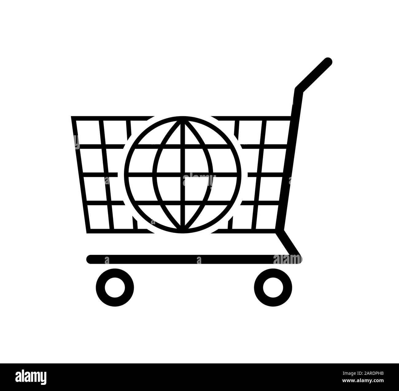 E-commerce icon that symbolizes digital marketing. All the objects and ...