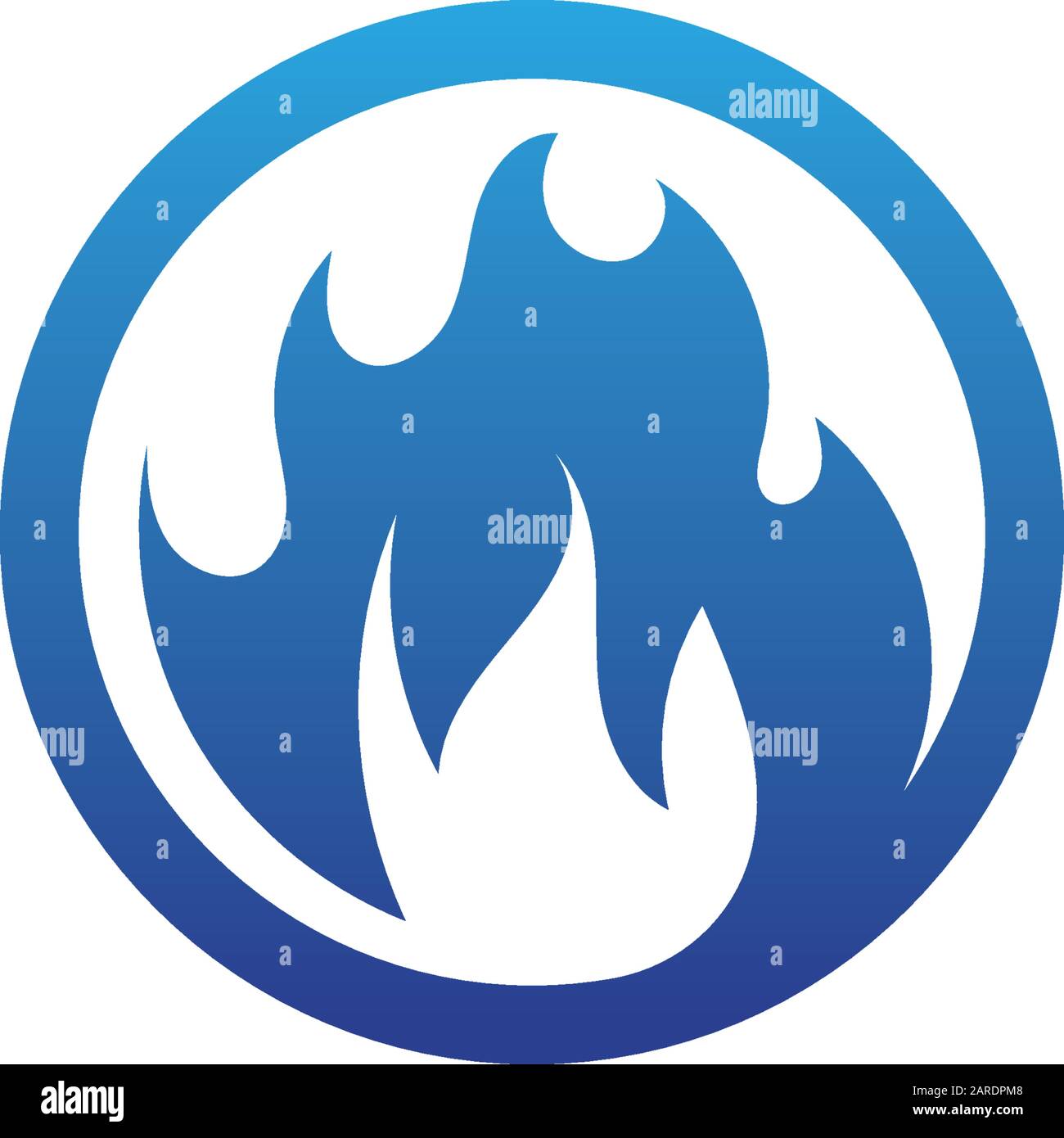 Blue gas Logo Template vector icon Oil, gas and energy logo concept ...