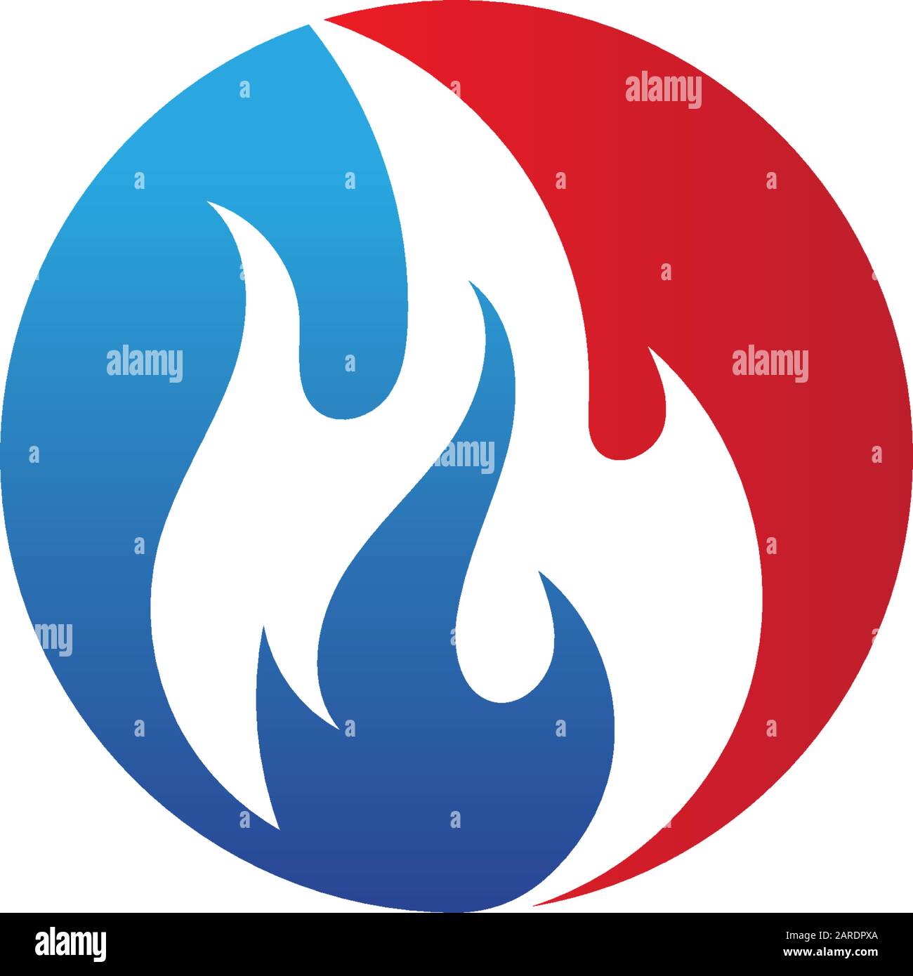 Fire red and blue vector illustration design template Stock Vector ...