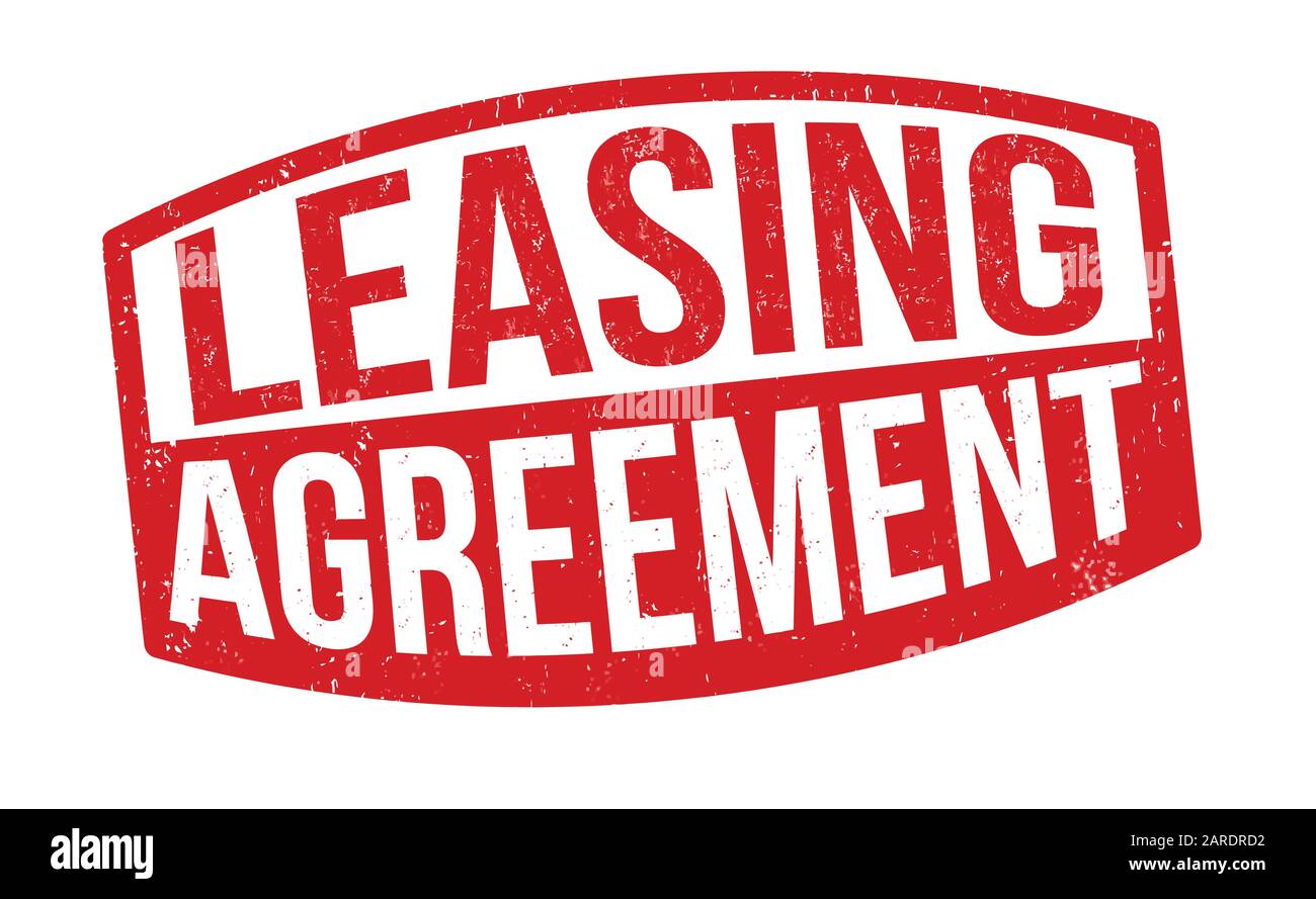 Leasing agreement sign or stamp on white background, vector ...
